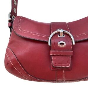 Coach | Bags | Coach Dark Burgundy Red Leather Soho Boho Flap Buckle ...